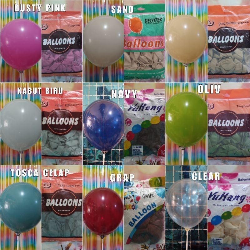 Jual Balon Latex Retro Isi 100 / Balon Dekorasi Balon 12 inch | Shopee ...