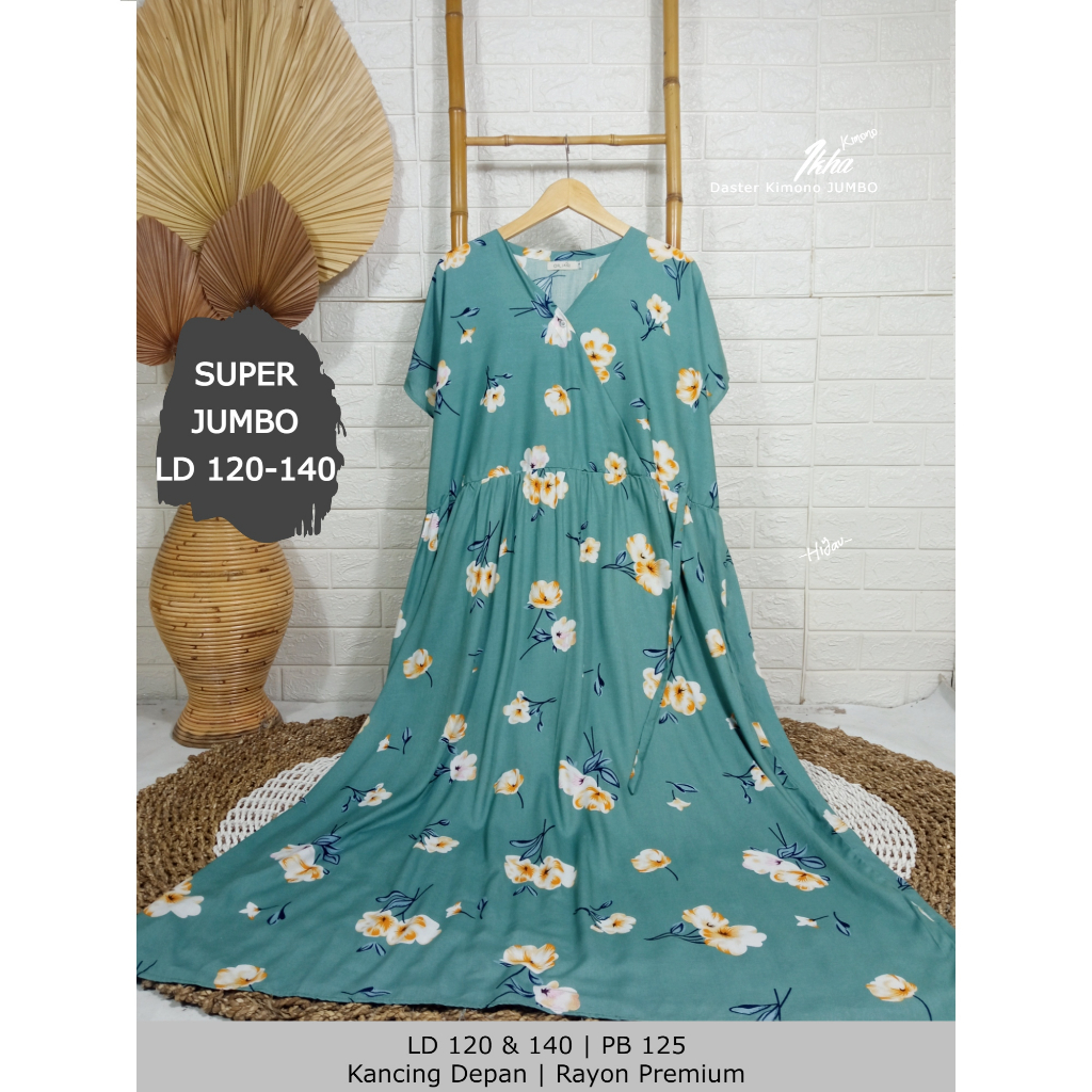 Jual Daster Kimono JUMBO LD140 & LD120 Bahan Rayon Premium / Daster ...