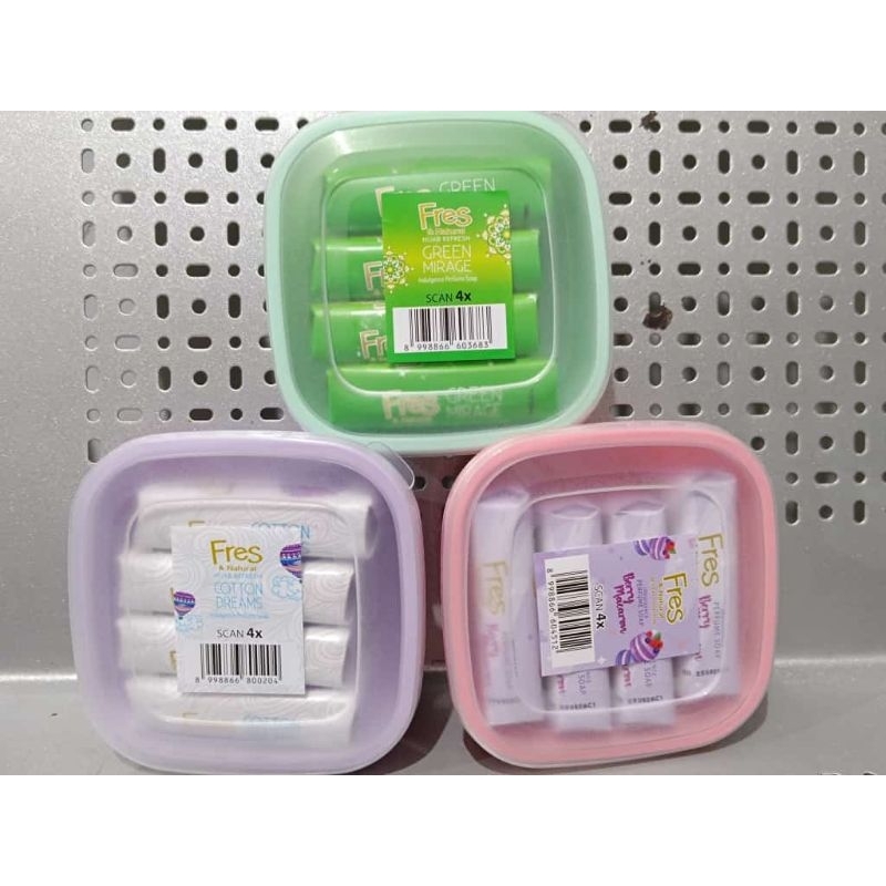 Jual fres & narural sabun mandi 76g paket isi 4 gratis lunchbox/sabun ...