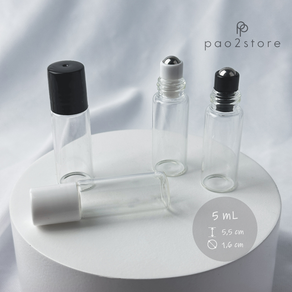 Jual Botol Roll On 5ml Kaca Clear - Bola Roller Besi / Stainless ...