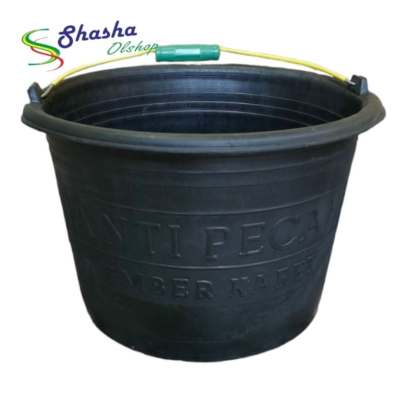 Jual EMBER KARET ANTI PECAH BESAR WARNA HITAM / ember COR 18 LITER ...