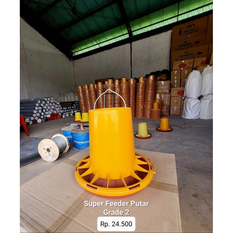 Jual Super Feeder Putar Grade 2 Wadah Pakan Broiler Grade 2 Tempat Pakan Ayam Broiler | Shopee ...