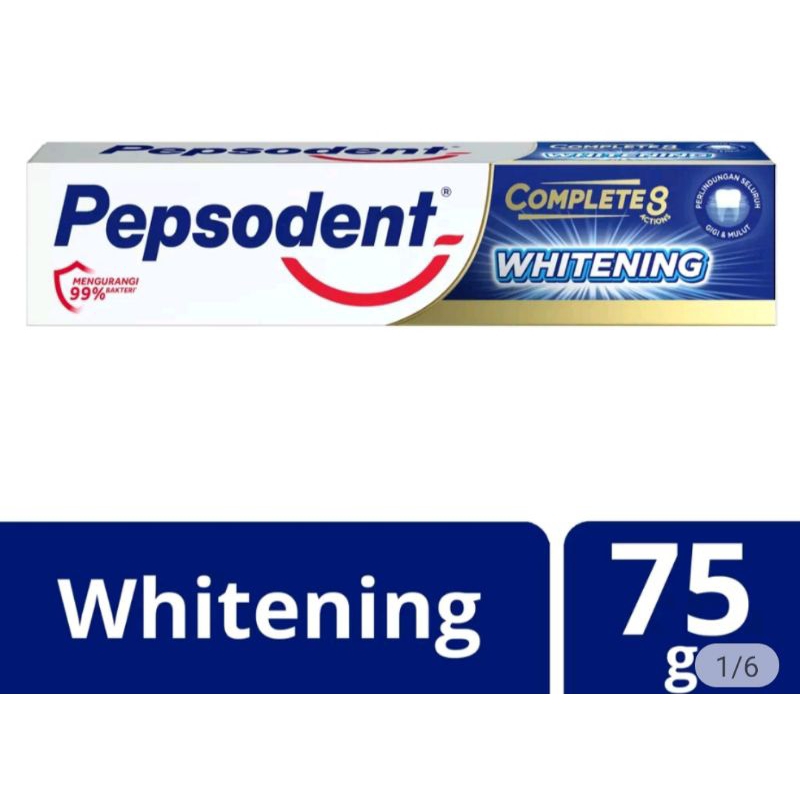 Jual PEPSODENT WHITENING COMPLETE 8 ACTION 75 GR | Shopee Indonesia