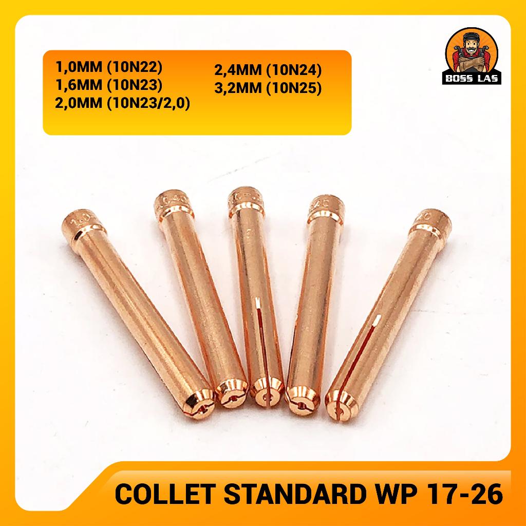 Jual TITAN (Isi 10 Pcs) Collet Tig Argon WP 17/18/26 1.6mm, 2.0mm, 2 ...