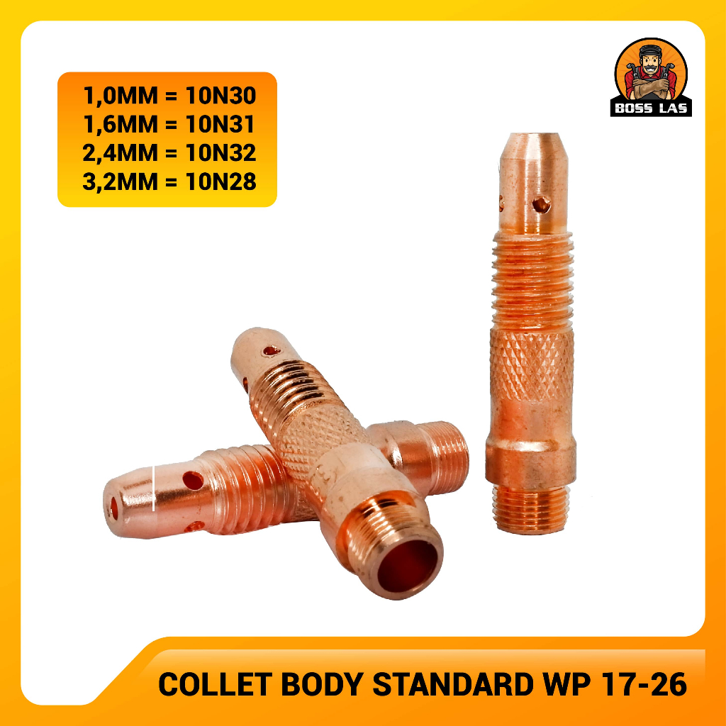 Jual TITAN (Isi 5) Collet Body Tig Argon WP 17/18/26 1.6mm, 2.4mm & 3 ...