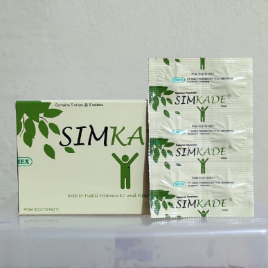 Jual SIMKADE BOX 30 TABLET OBAT MULTIVITAMIN VITAMIN K2 DAN D3 ...