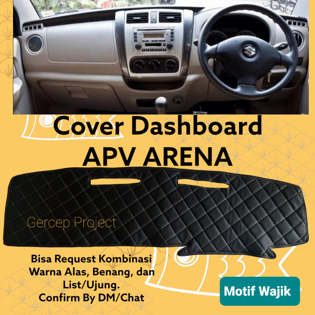 Jual Cover Alas Dashboard Suzuki APV Arena Mobil Pelindung Dasbor Kulit ...