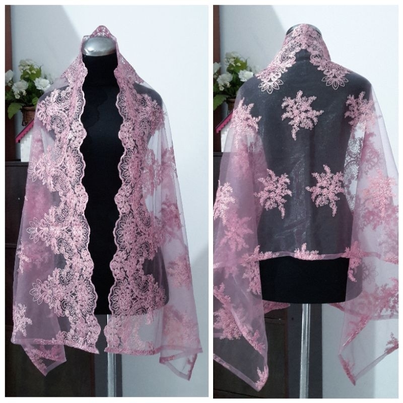 Jual Slayer pengantin/ selendang besan kebaya/ kerudung manten merah ...