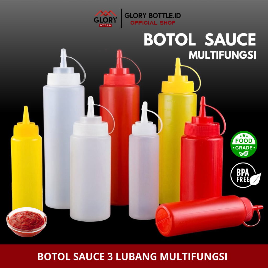 Jual GB - A062 - BOTOL KECAP SAOS 650ML/400ML/300ML/250ML WARNA RANDOM ...