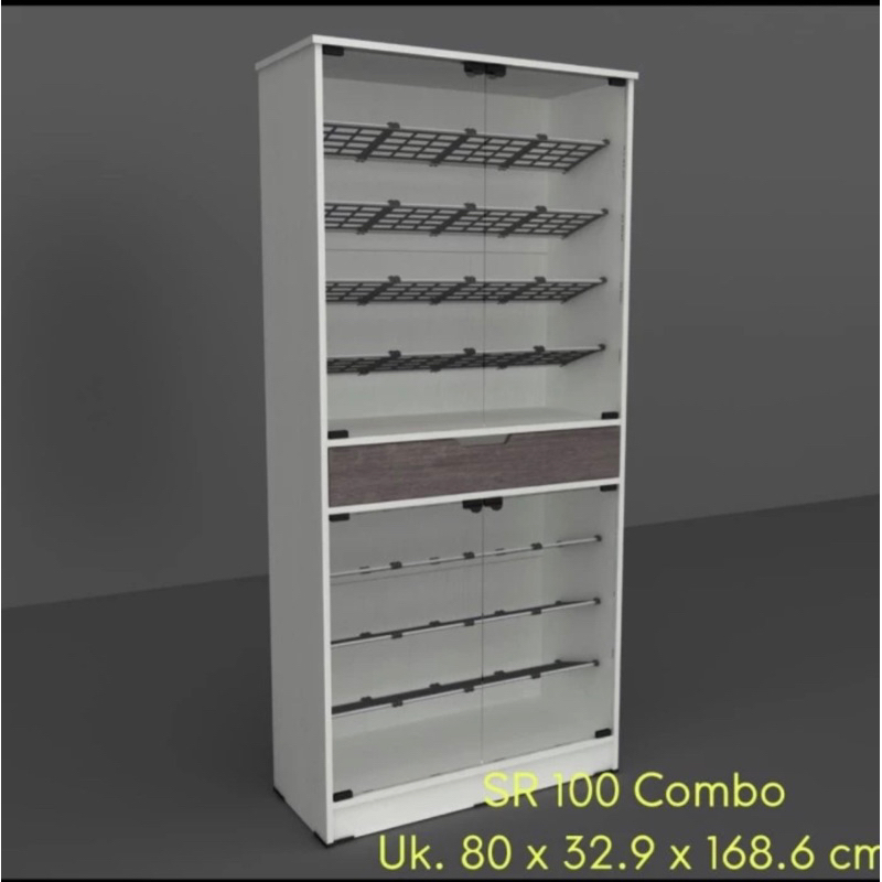 Jual rak sepatu tinggi kaca | Shopee Indonesia