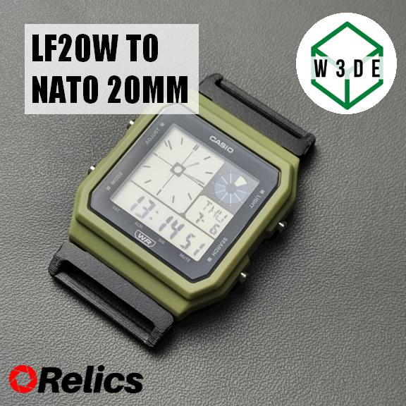 Jual Adapter Strap Untuk Casio LF-20W LF20 LF20W to NATO By W3DE Studio ...