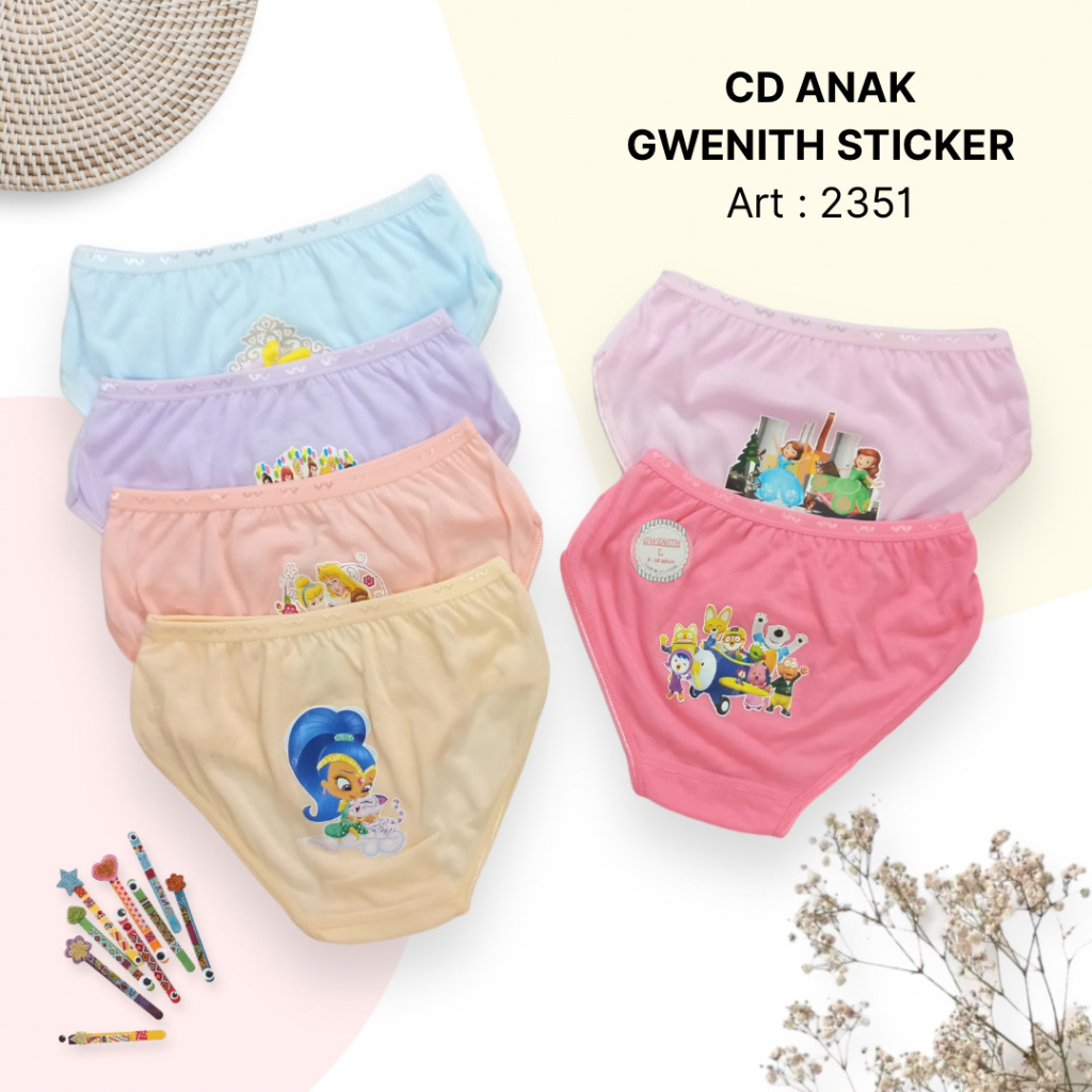 Jual CD Anak Perempuan Gwenith | Celana Dalam Anak Karakter | Bahan ... Jual CD Anak Perempuan Gwenith | Celana Dalam Anak Karakter | Bahan ...