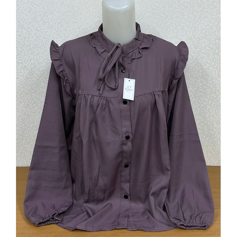 Jual BLOUSE KOREA -BLOUSE SHANGHAI RUMBAI TALI - ATASAN WANITA ...