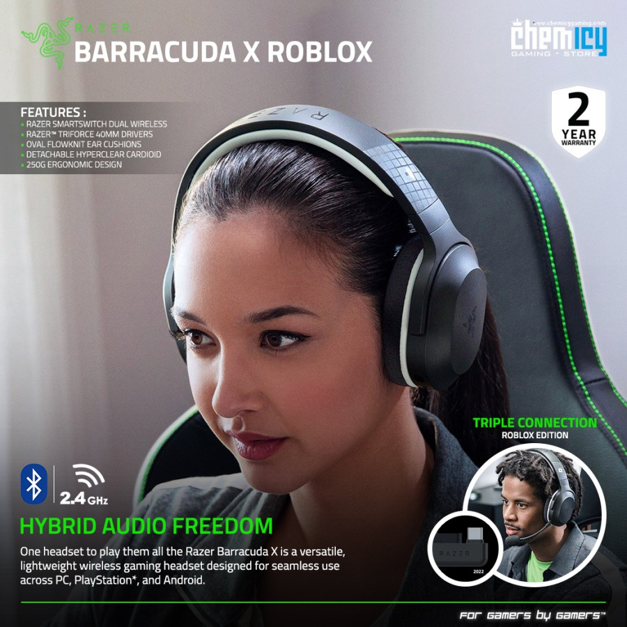 Jual Razer Barracuda X Roblox Edition Wireless Gaming Headset | Shopee ... Jual Razer Barracuda X Roblox Edition Wireless Gaming Headset | Shopee ...