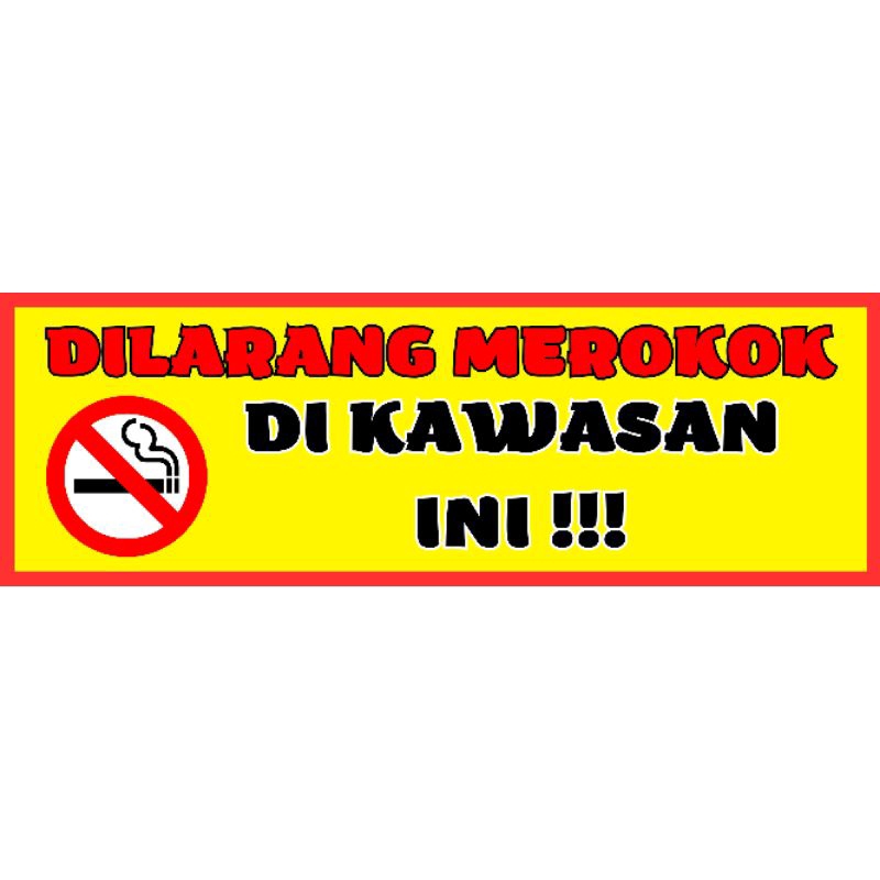 Jual Stiker dilarang merokok/tempelan kawasan bebas rokok | Shopee ...