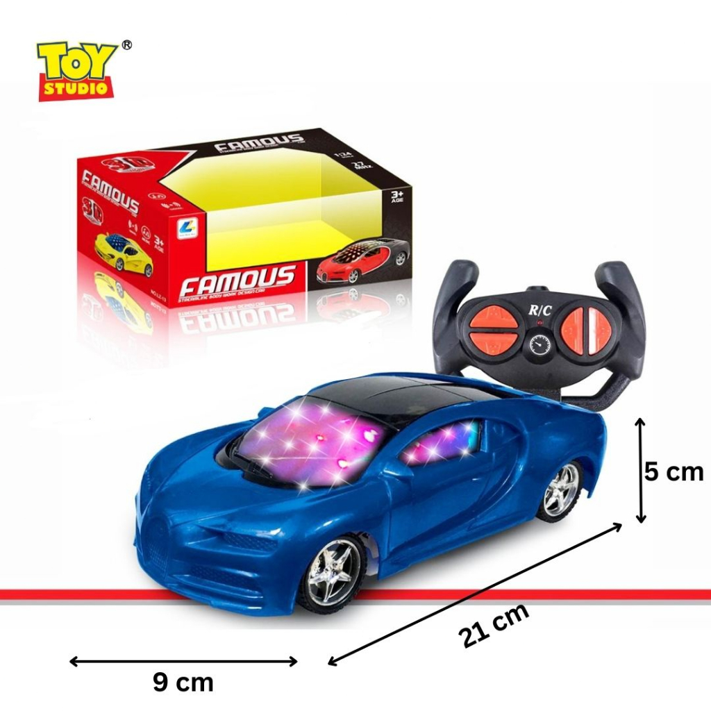 Jual Mobil Balap Sport Car Remote Control RC 4 Fungsi Buggatti 3D LED ...