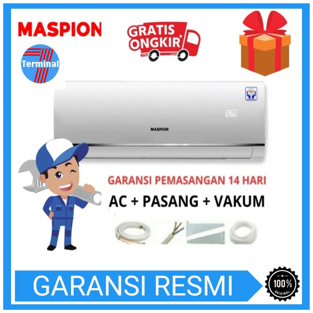 Jual MASPION Ac Split 1/2 PK 05ESLW Low Watt 350W 0.5 PK MAC-05ESLW ...