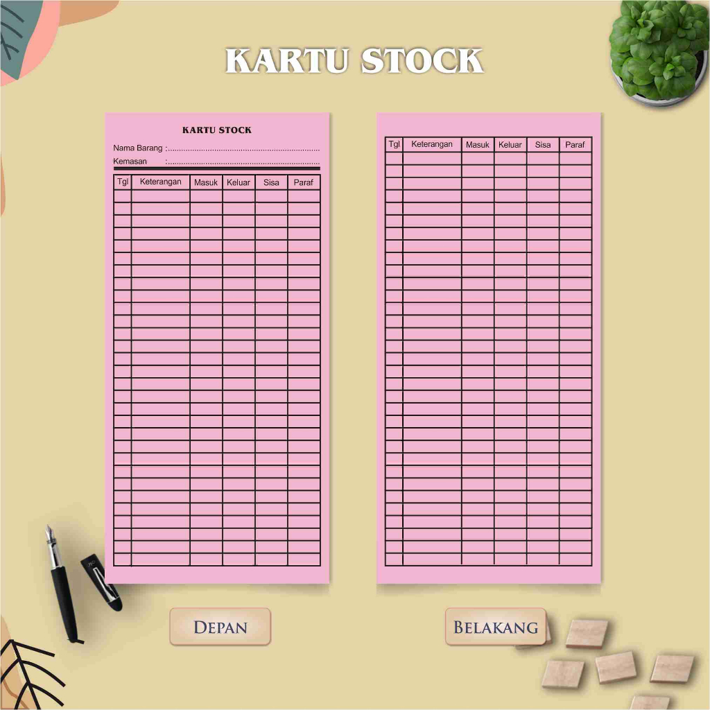 Jual Kartu Stock Barang / Kartu Stock Obat Isi 100 lembar | Shopee ...