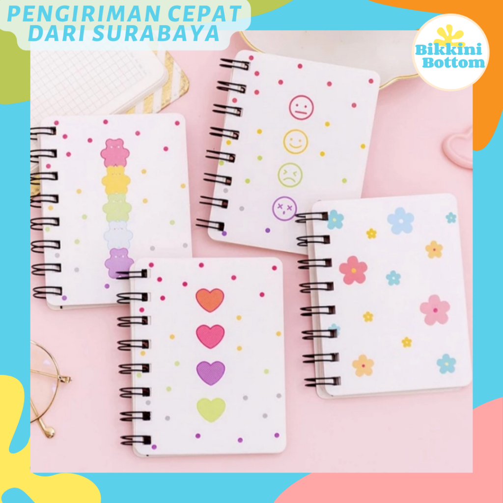 Jual Note Book Mini Kecil A7 / Notebook Spiral / Memo Kecil Motif NB16 ...