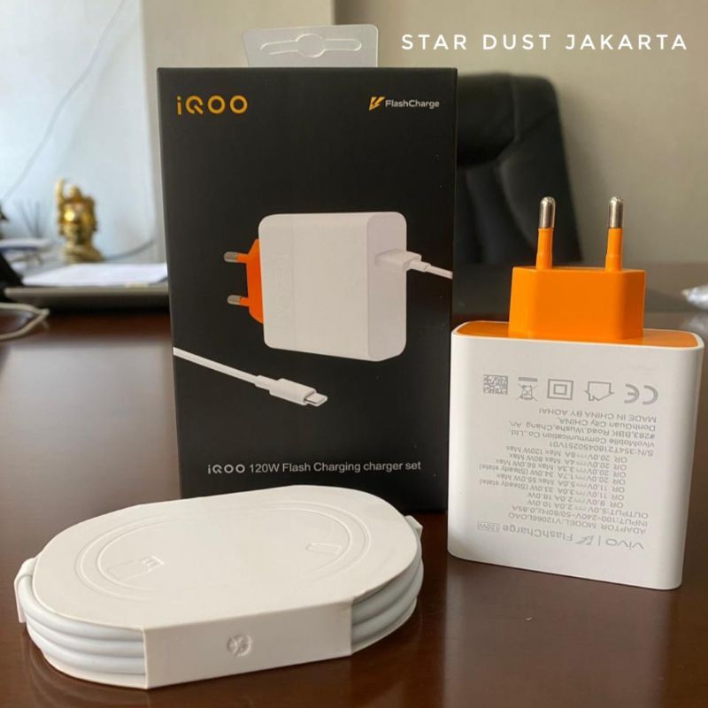 Jual Adaptor Charger Vivo IQOO 120W Flash Charging 120 Watt USB type C | Shopee Indonesia