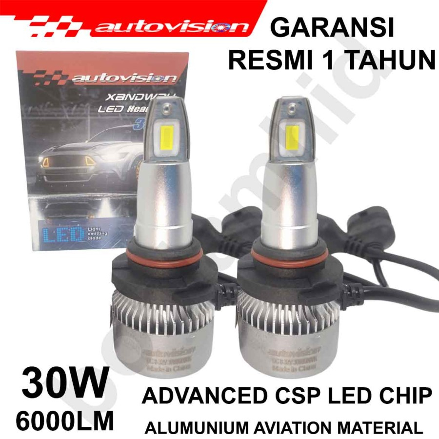 Jual LAMPU LED H4 Hi/Lo AUTOVISION XANDWAY 35W Headlamp 6500K White ...