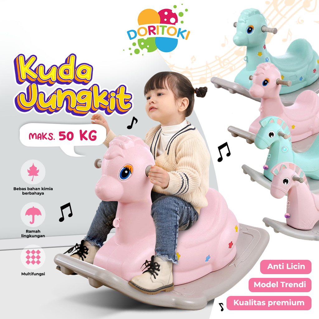 Jual Doritoki SNI Mainan Rocking Horse Kuda Kudaan Edukasi Anak Mainan ...
