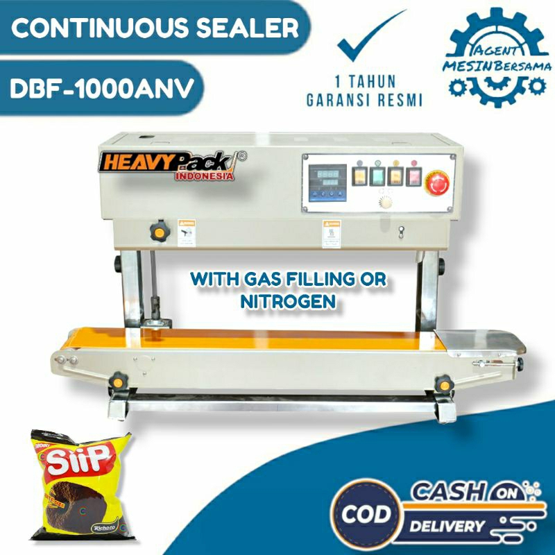 Jual Mesin Continuous Band Sealer Filling Nitrogen DBF-1000ANV Segel ...