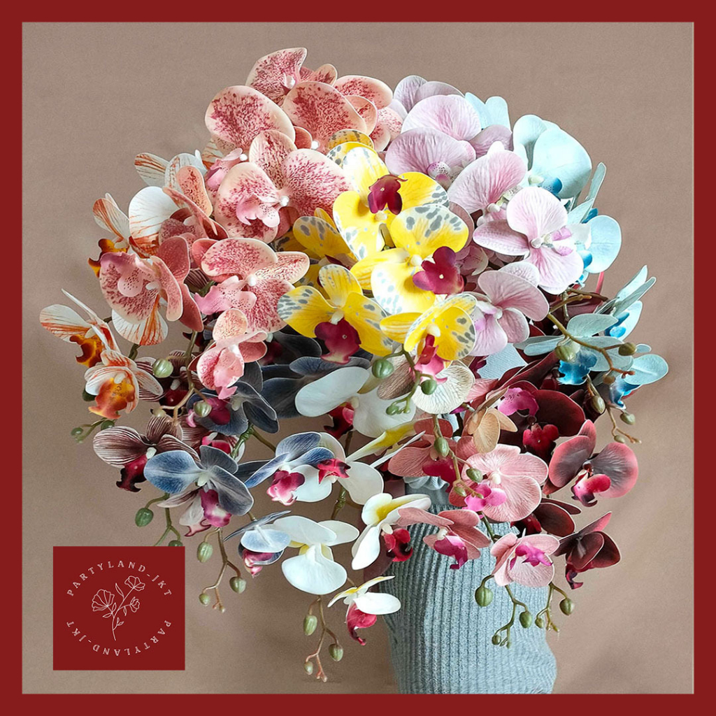 Jual Artificial Flower Real Touch Autumn Orchid Bunga Anggrek Latex ...