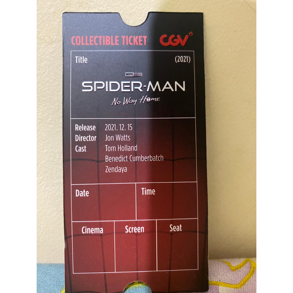 Jual Collectible ticket Spiderman Now Way Home Limited Edition | Shopee ...