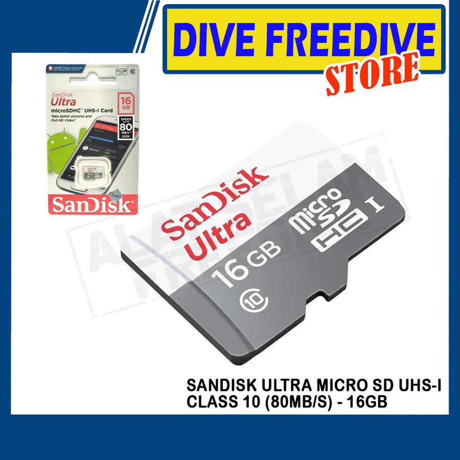Jual Memory Card Sandisk Ultra Micro SD UHS-I Class 10 80Mbps 16gb ...