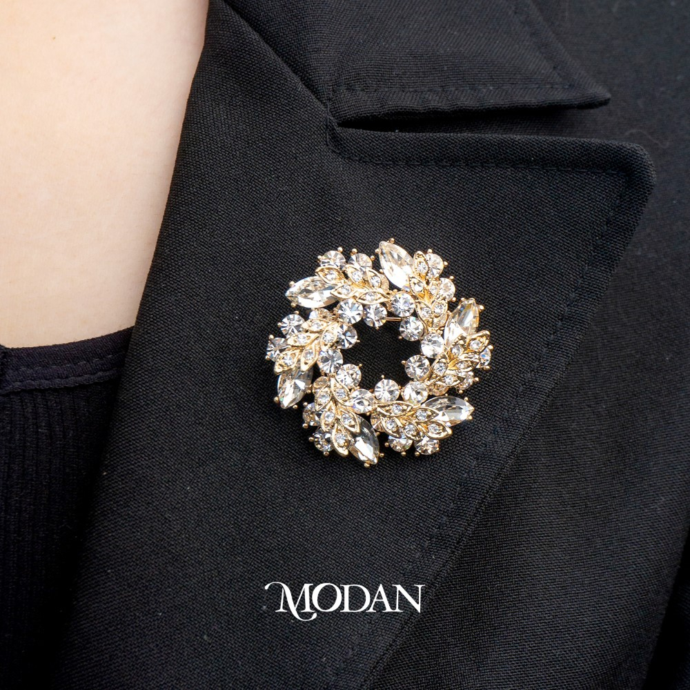 Jual Modan - Vintage Rustic Brooch Classic Pattern Round Flower Bros ...