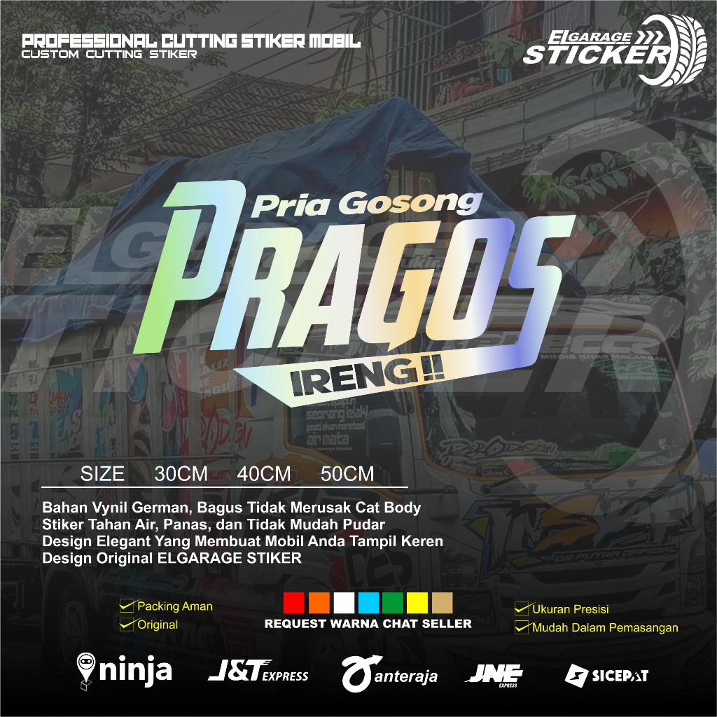 Jual Stiker kaca pragos ireng stiker variasi kaca mobil truk pickup ...