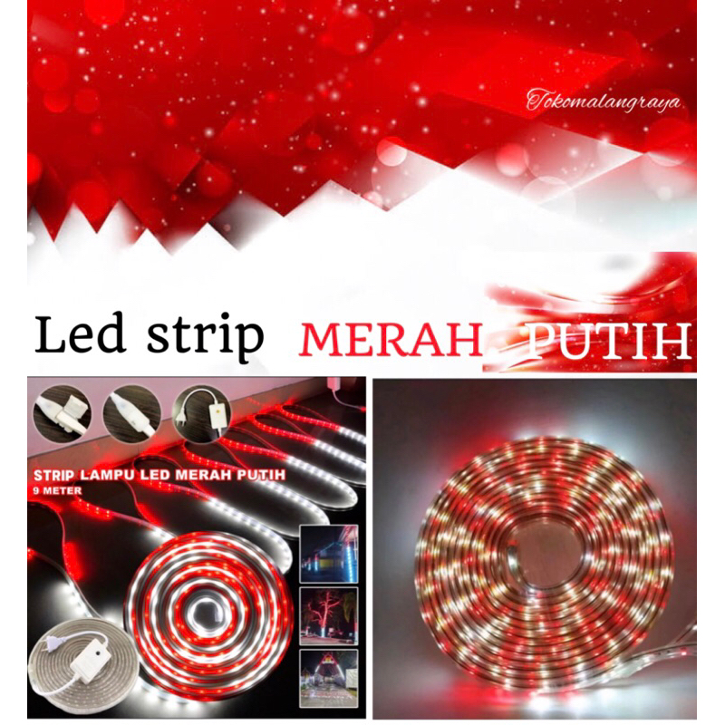 Jual lampu led strip merah putih/lampu agustusan merah putih | Shopee ...