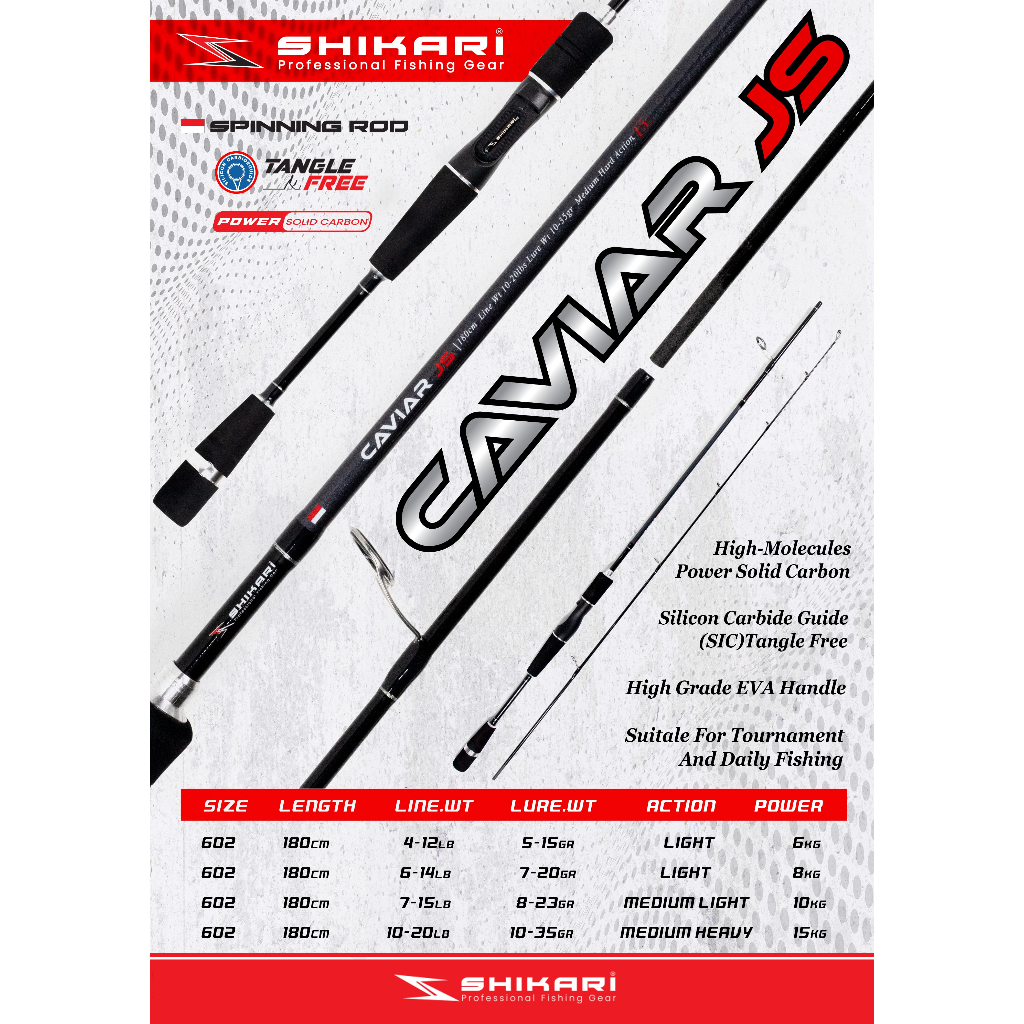 Jual JORAN PANCING SHIKARI CAVIAR JS CARBON SOLID 180CM | Shopee Indonesia
