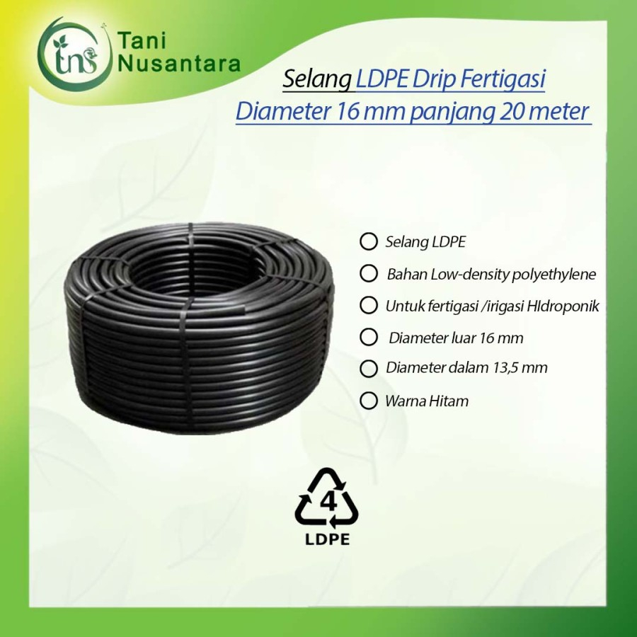 Jual Selang LDPE PE 16 mm Selang Drip Fertigasi - Panjang 20 Meter ...