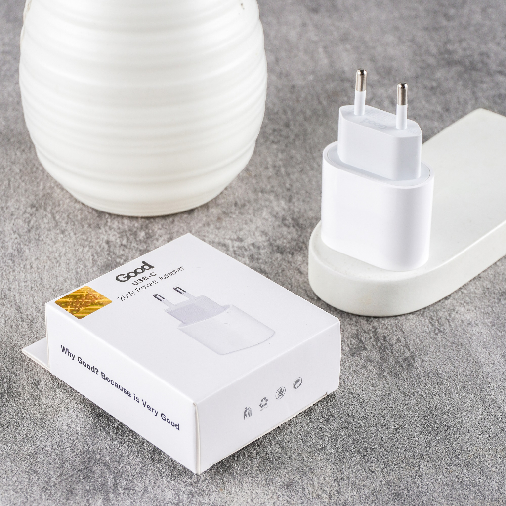 Jual ADAPTOR GOOD 20W USB C ADAPTOR CHARGER USB TYPE C | Shopee Indonesia