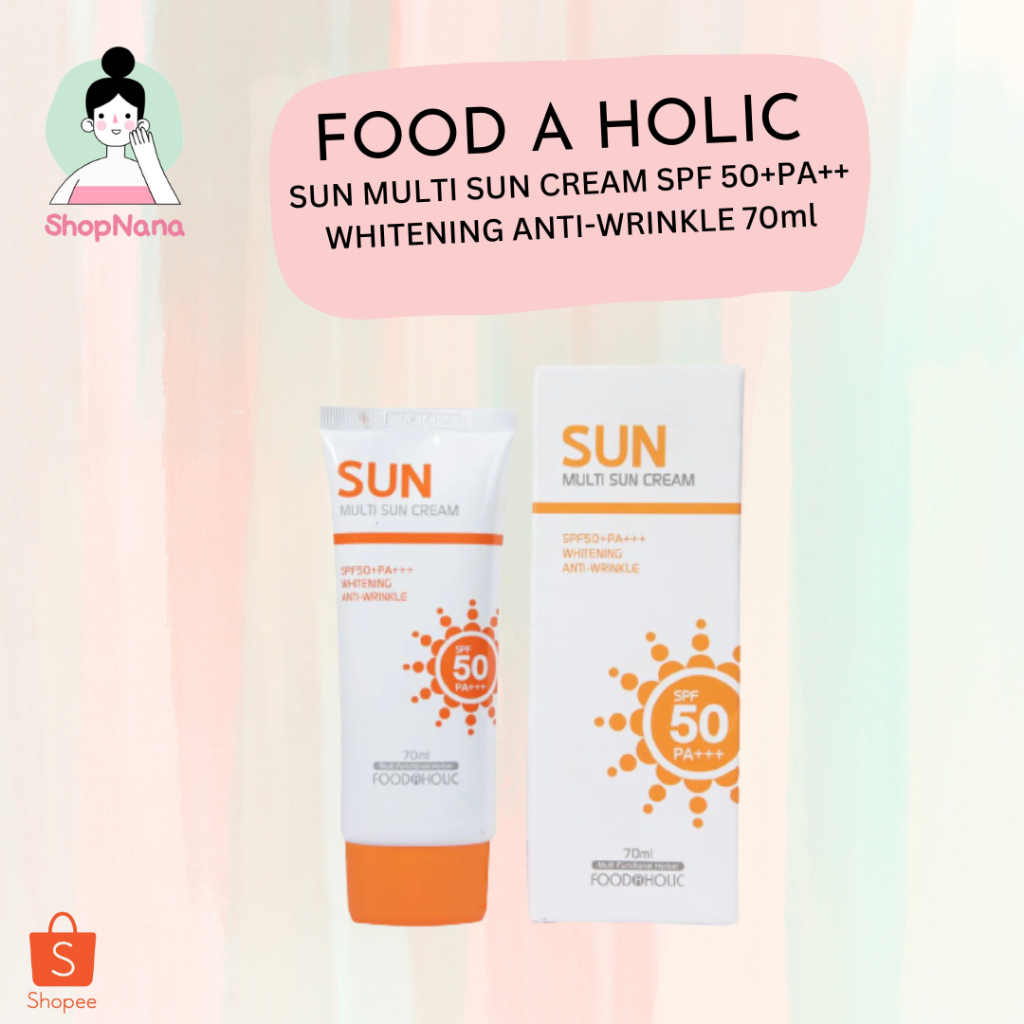 Jual Food a holic Multi UV Shield Sunscreen Cream, SPF50 PA+++ 70ml ...