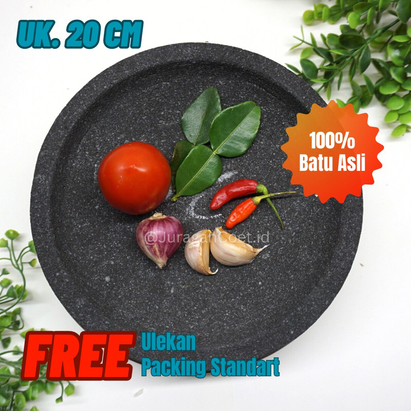 Jual COBEK BATU MERAPI UKURAN 20CM FREE ULEKAN | Shopee Indonesia