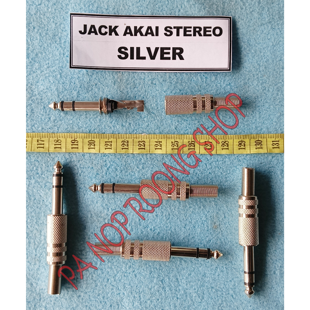 Jual JACK MIC AKAI STEREO SILVER BESI | Shopee Indonesia