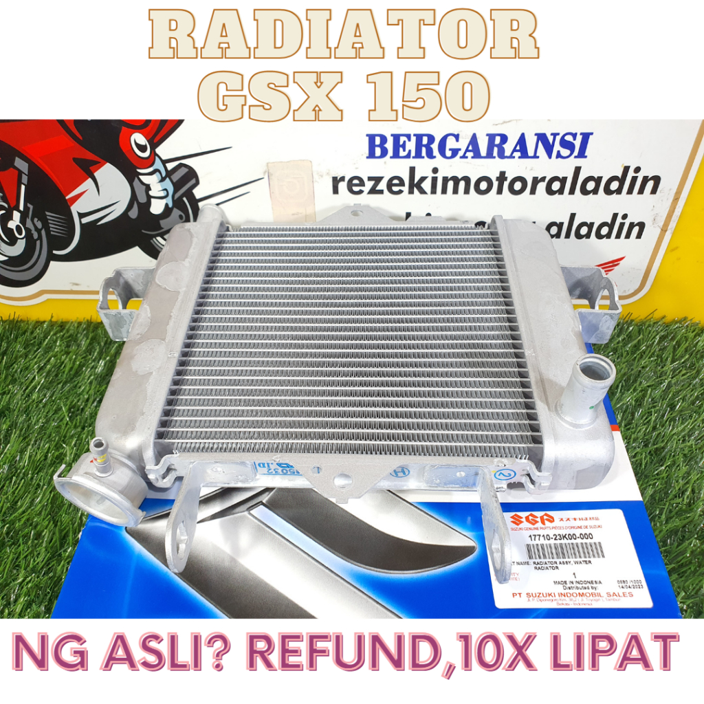 Jual RADIATOR GSX 150 ASLI / TUTUP RADIATOR GSX 150 ASLI ORI SUZUKI ...