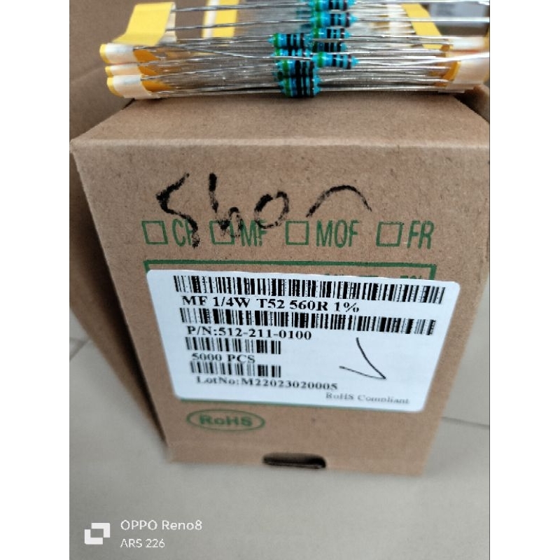 Jual RESISTOR 1/4W 1% 560R TAIWAN ROLL | Shopee Indonesia
