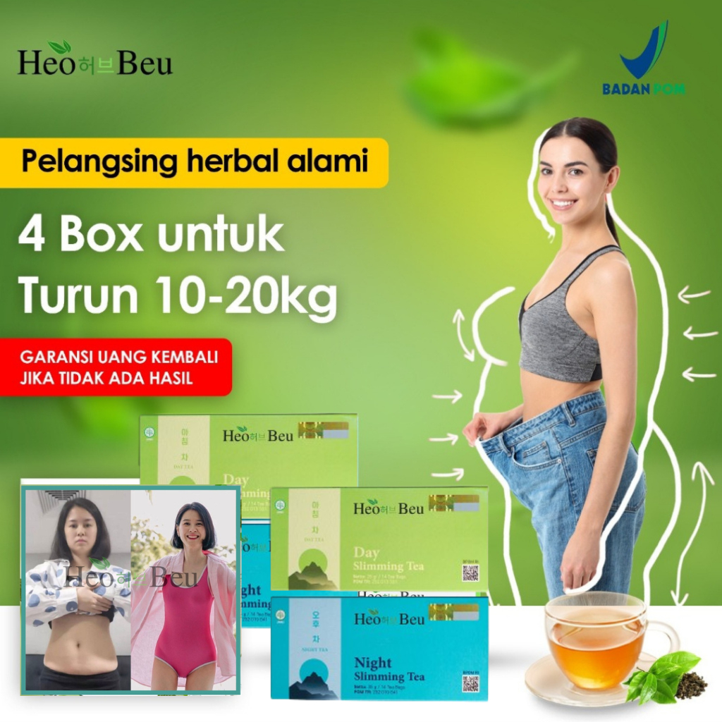 Jual Teh Diet Pelangsing Heo Beu Slimming Tea Herbal Alami Minuman Teh ...