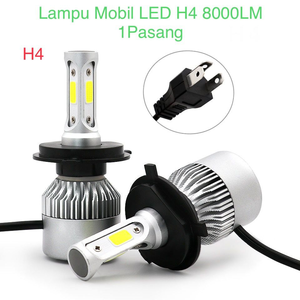 Jual Lampu LED Mobil Mobil Headlight Lampu Utama Mobil COB 72W 8000 Lm ...