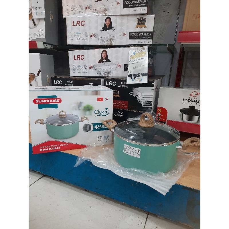 Jual Sunhouse marble stewpot CL338-24 clover panci dandang alat masak ...