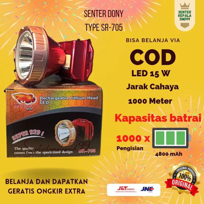 Jual Senter Kepala Dony SR705 | Shopee Indonesia