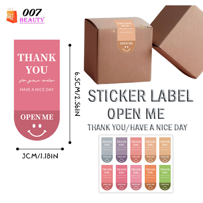 Jual 100 pcs Stiker Label Open Me Stiker Label Thank You Have a Nice ...