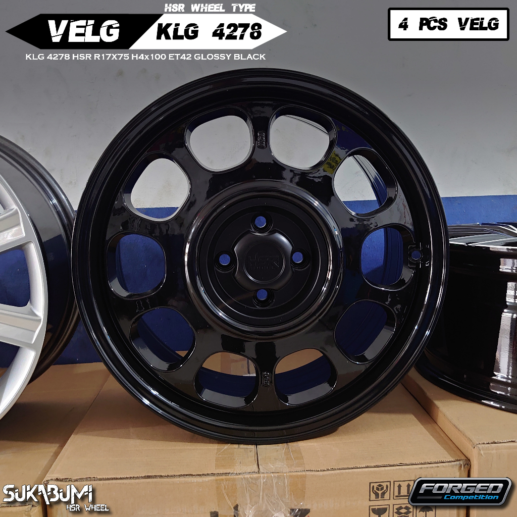 Jual Velg Racing HSR Wheel Kaleng Ring 17 Warna Glossy Black Bisa Untuk Kijang, Avanza, Veloz ...