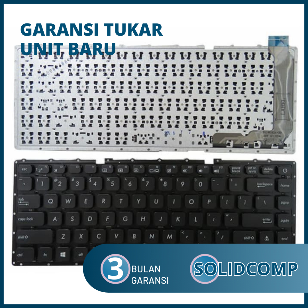 Jual Keyboard Laptop ASUS X441 X441S X441U A441 X44S Hitam | Shopee ...