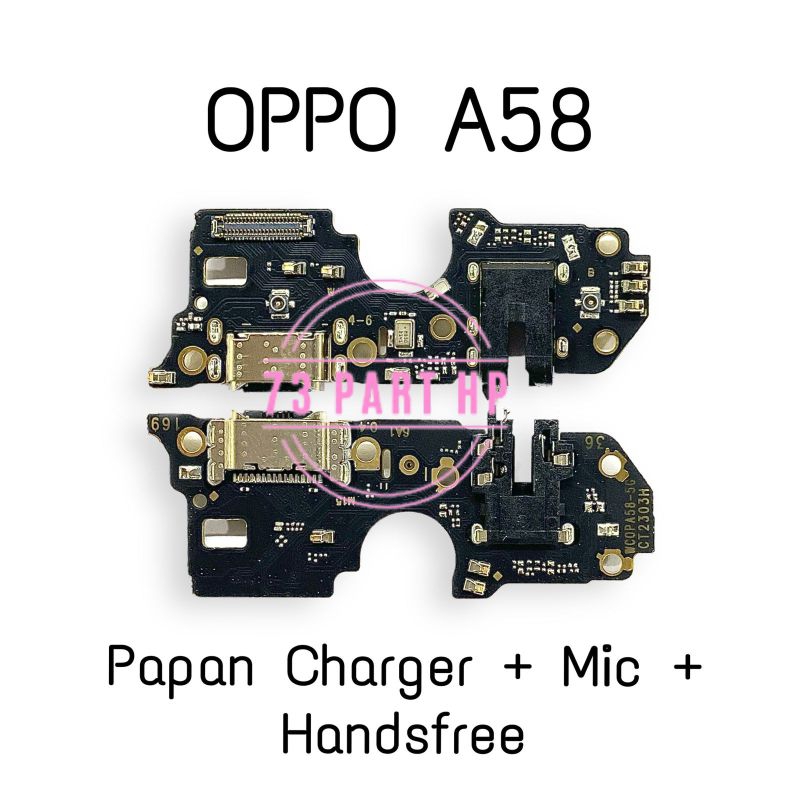 Jual Konektor PCB Connector charger + Mic + Handsfree Oppo A58 - Pcb ...