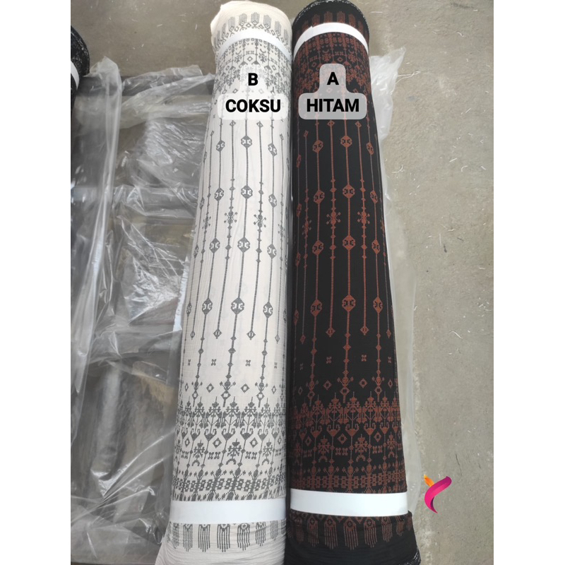 Jual kain crinkle motif kain motif bordir / kain kotif etnik / motif ...